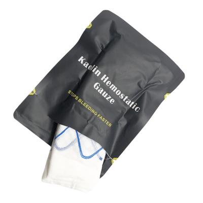 China SJ Kaolin Clay High Performance Stop Bleeding Gauze First Aid Wound Dressing Hemostatic Gauze Te koop