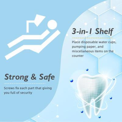 Cina SJ Dental Tray 3 in 1 Cup Storage Holder Tissues Paper Box for Dental Chair in vendita