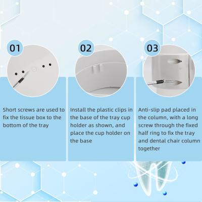 Cina SJ Dental Tray 3 in 1 Cup Storage Holder Tissues Paper Box for Dental Chair in vendita
