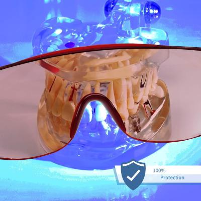 Cina SJ Curing Light Glasses Dental Teeth Whitening Safety Glass Dental Eyewear LED Protective Goggles OEM Wholesale in vendita