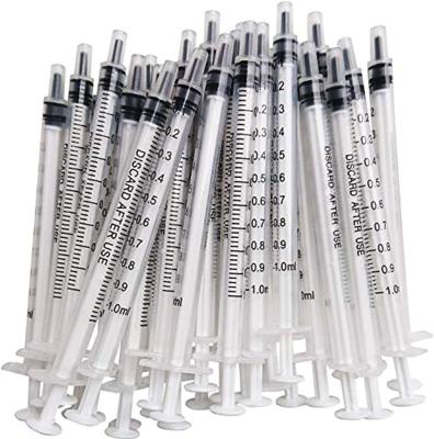 Cina SJ 1ml 1cc Pipette Syringe with Luer Slip Tip No Needle Pipette Pets Oral Refilling Measuring Disposable Syringe in vendita