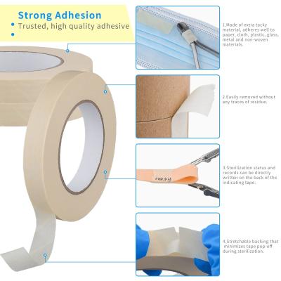 Cina SJ Dental Autoclave Steam Sterilization Packaging Autoclave Tape with Indicator Stripe for Dental Clinic/Hopsital in vendita