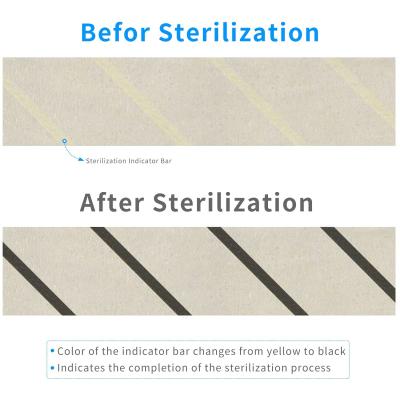 Cina SJ Dental Autoclave Steam Sterilization Packaging Autoclave Tape with Indicator Stripe for Dental Clinic/Hopsital in vendita