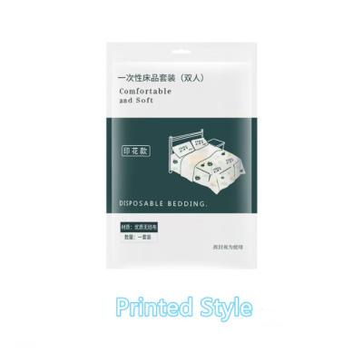 Cina SJ Disposable Hotel Products 3 pcs/set Bed Sheet/Pillow Quilt Cover OEM Wholesale in vendita