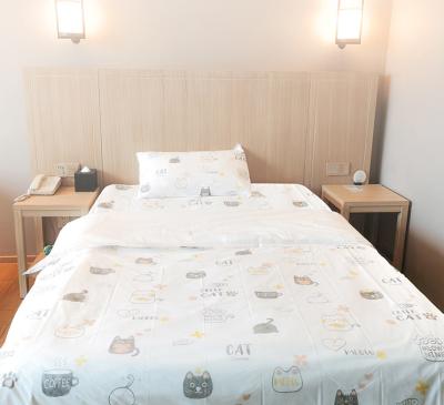 Cina SJ Disposable Hotel Products 3 pcs/set Bed Sheet/Pillow Quilt Cover OEM Wholesale in vendita