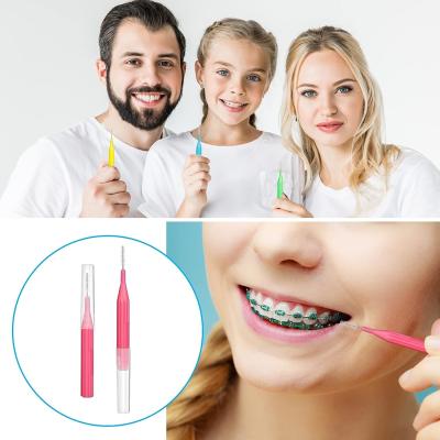 Cina SJ Braces Brush Cleaner Interdental Brush Toothpick Dental Tooth Flossing Head Oral Dental Hygiene Flosser in vendita