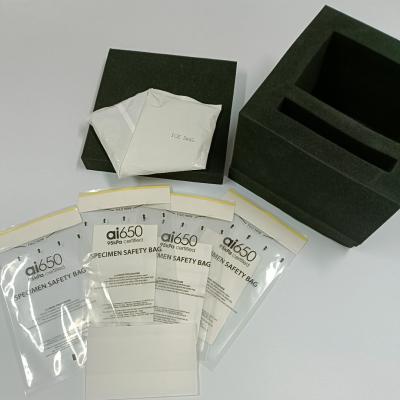 China 7 Holes Sampling Tube Specimen Bag Biological Clear Delivery Safety for sale