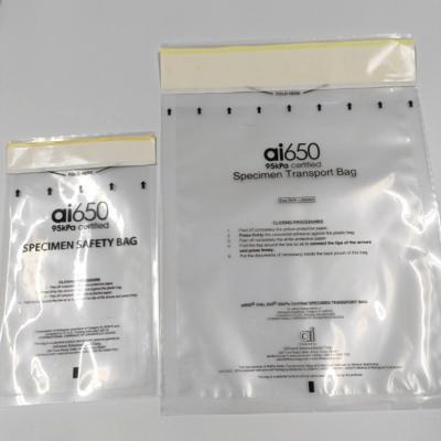 중국 Laboratory 95Kpa Transport Plastic Biohazard Specimen Bag Custom 판매용