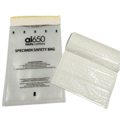 China Saco de transporte de espécimes de risco biológico com logotipo personalizado PE amigável à venda