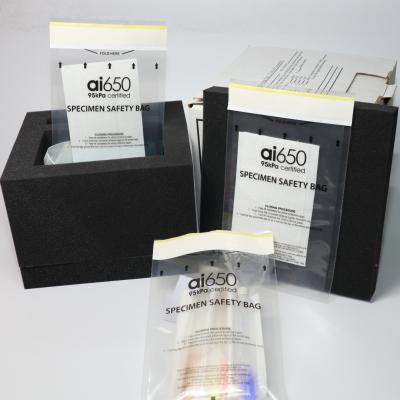 China Laboratory Medical Biohazard Specimen Bag LDPE Plastic for sale