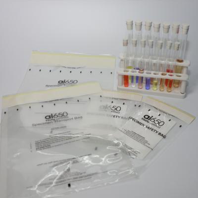 China Custom Printed Clear Zip Lock Bag For Biohazard Specimen Transport for sale