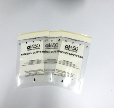 Китай Laboratory 50pcs Biohazard Specimen Bags Self Adhesive Seal продается
