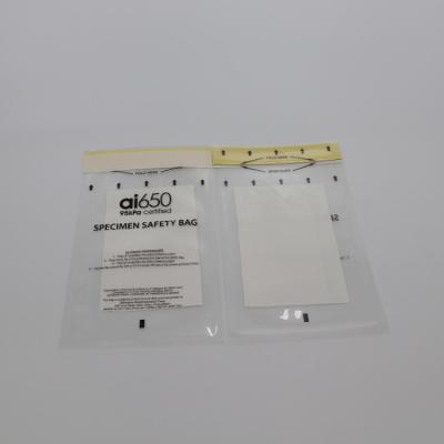China Biohazard Specimen Bag With Black Warning Label, With Self-Adhesive Seal Top à venda