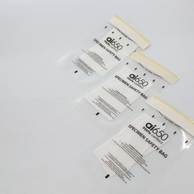 중국 두배 주머니 자기 접착력 환경 친화적 플라스틱 액 전기 해이저드 시료 백 판매용