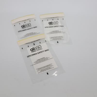 China 透明な習慣によって印刷されるプラスチック ジッパーの自己ロックの医学の標本のBiohazardの袋の単一のジッパー袋 for sale