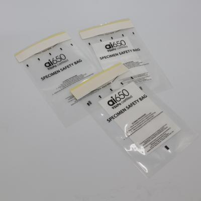 China HDPE Plastic Ziplock 95kPa Biohazard Bag Custom Printing for sale