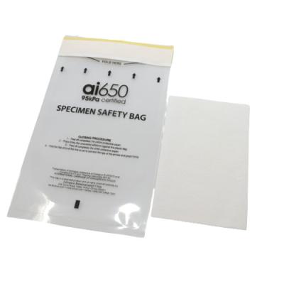 중국 생화학적 샘플 백 투명한 7-슬롯 맞춘 인쇄된 견본 안전성 백 판매용