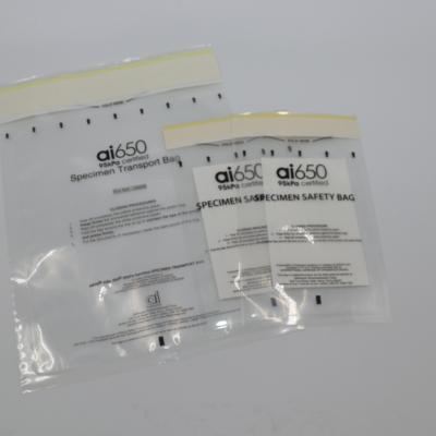 China Safety Medical Label Pathological Ziplock Specimen Bag For Testing for sale