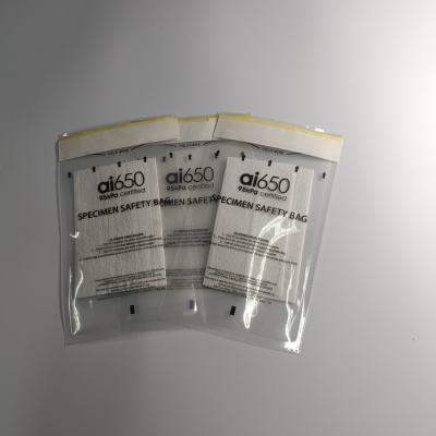 China Custom Biohazard Specimen Bag Waterproof For Transport for sale