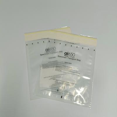 China Medical Testing  95kPa Specimen Bags Disposable Self Sealing for sale