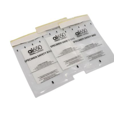 중국 Transparent High Pressure Sealed Self Sealing Chemical Sample Bag For Hospital Lab 판매용