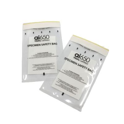 중국 Medical Testing Biological Transport 95KPA Specimen Bag Self Adhesive 판매용
