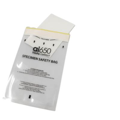 Cina Pathological Test Self Adhesive Mouth Thickened 95kPa Bags Transparent Printing in vendita