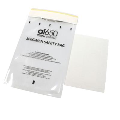Cina Customized Biohazard Self Adhesive Bag Waterproof Chemical Test Biological in vendita
