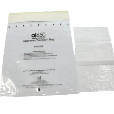 Cina Medical Self Sealing Plastic Transport Biohazard Specimen Bag Custom Transparent in vendita