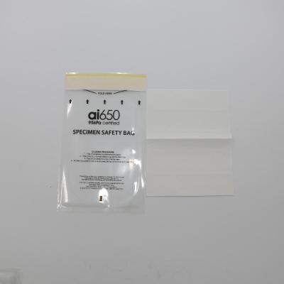 China Plastic Printed LDPE Clear Specimen Transport Bags Self Adhesive for sale