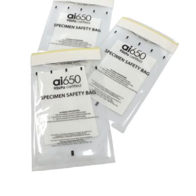 Cina Custom 95 KPa Medical Clear Biohazard Bags Self Adhesive For Hospital And Lab in vendita