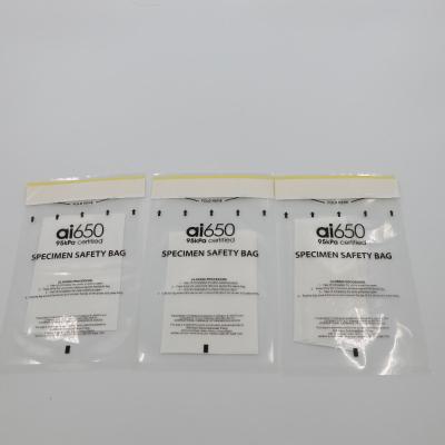 China Specimen Lab Zipper Bag 2 Layer Available High Performance Print for sale