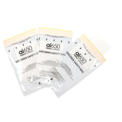 China Labs And Hospitals 95kPa Specimen Bag With Document Pocket Custom Print Use for sale