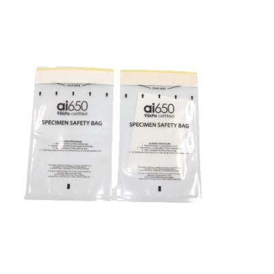 China Waterproof Small Ziplock Biohazard Specimen Bags 95 Kpa for sale