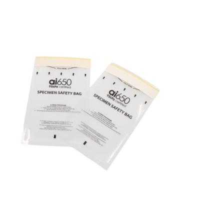 China Custom Zip Lock Medical Transport Biohazard Specimen Bag Biodegradable for sale