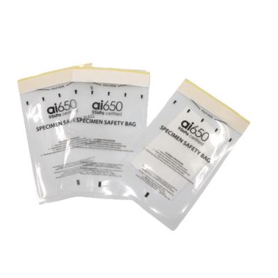China LDPE Lab Biohazard Specimen Bags Cytotoxic Specimen 95kpa With Document Pouch à venda