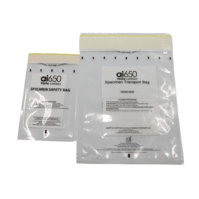 China Plastic Medical Red Yellow Ziplock Biohazard Specimen Transport Bags Disposable for sale