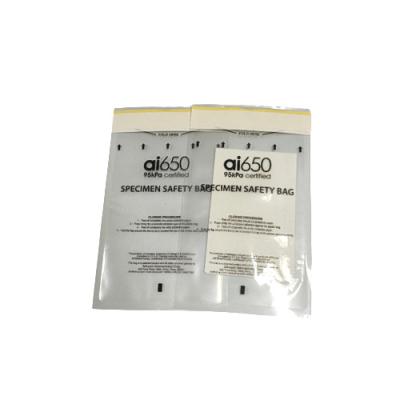 China Custom Printing Biohazard Specimen Transport Bag LDPE Plastic Type for sale
