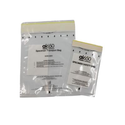 China Medical Transparent Absorbent Sealed Zip 95Kpa specimen bag With Pouch Un3373 for sale
