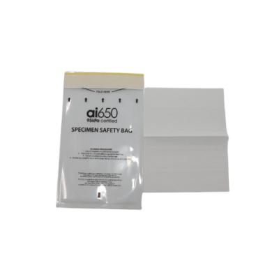 China 3 Walls Pathology Urine Specimen Lab Clear Plastic 95kPa Bags Ecofriendly for sale