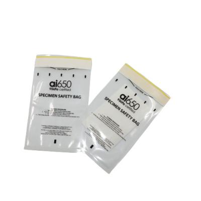 China 3 / 2 Wall 95kpa Cytotoxic Biohazard Specimen Transport Bags With Absorb Pad for sale