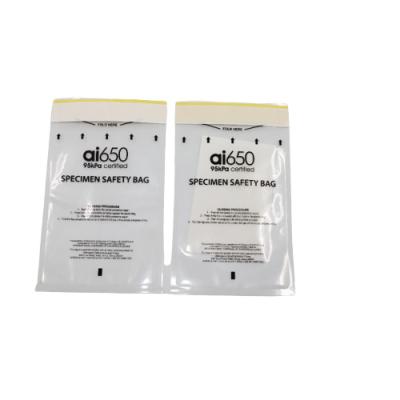 China LDPE Material Zip Lock Medical Biohazard Specimen Bags Disposable for sale