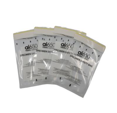Cina Biohazard Sample 95kPa Specimen Transport Bag Clear / White Individual Pouch in vendita