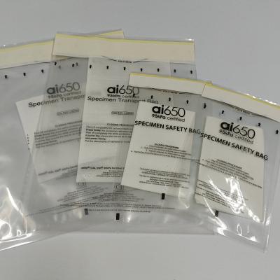 China White 7 Storage Holes 95kPa Specimen Bags Individually Packaged 9 x 12 inches for sale