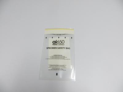 China Transparent 150mm X 240mm 95kPa Specimen Bags For liquid Specimen Transportation for sale