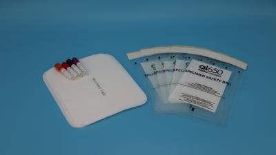 China AI650 Wholesale Laboratory Use Plastic Biohazard Pathology Specimen Transportation Ziplock Bag With Dual Pouch zu verkaufen