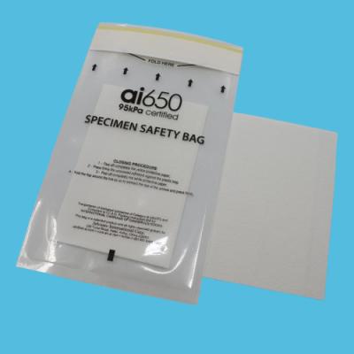 China Specimen Bags Laboratory Sample Bag High Voltage Resistance With Self Adhesive Top Independent Inside Paperwork Package for sale