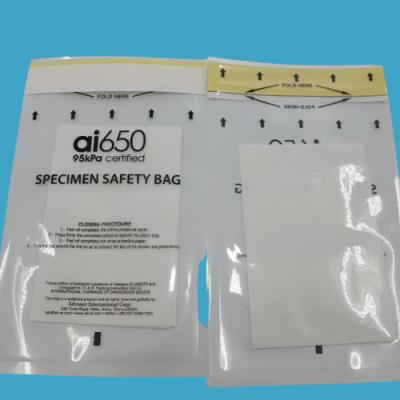 중국 바이오 위험 가방 6x9in/15x25cm 샘플 가방 바이오 위험 로고 인쇄 실험실 샘플 가방 흡수 패드 판매용