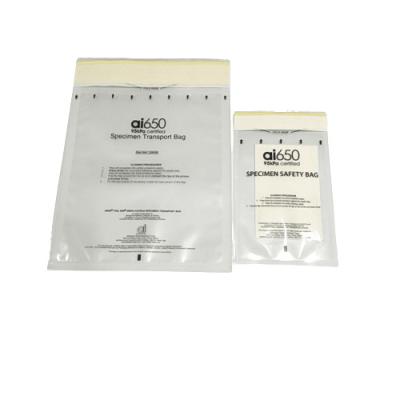 China 95kpa Specimen Transport Bag Three Layer Kangaroo Dental Bag Transparent Customized Gravure Printing Feed for sale