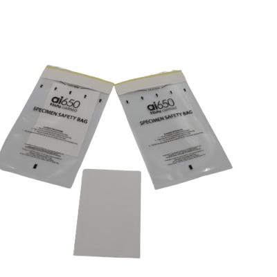 China Double Pockets Lab Use Disposable Specimen Three Layers Bio Medical 95kpa Specimen Bags for sale